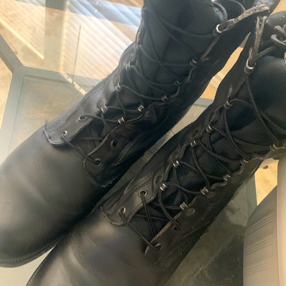 RO SEARCH | Shoes | Vintage Ro Search Black Leather Us Military Combat ...